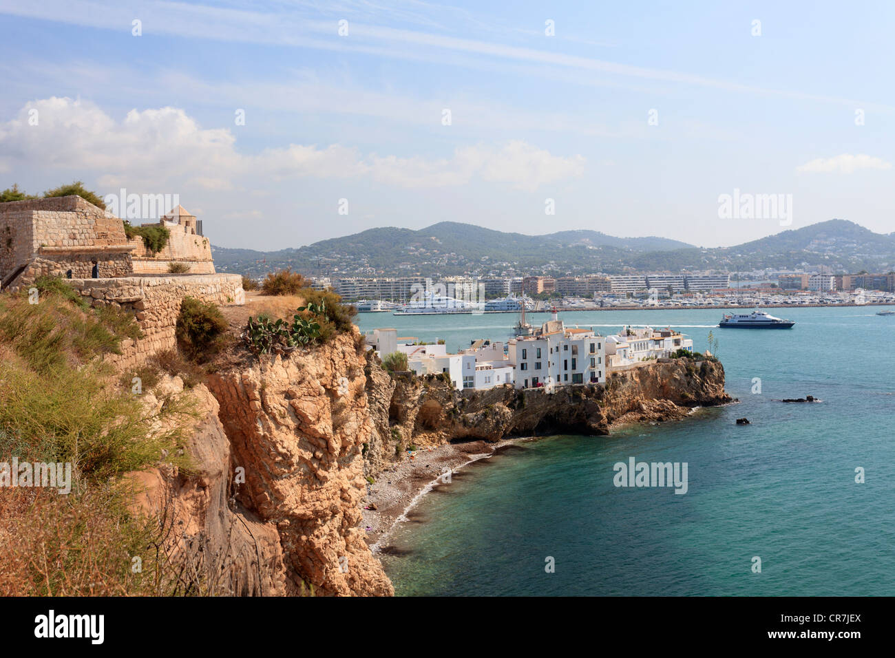 Spain, Balearic Islands, Ibiza, Ibiza old town (UNESCO site), Dalt Vila ...
