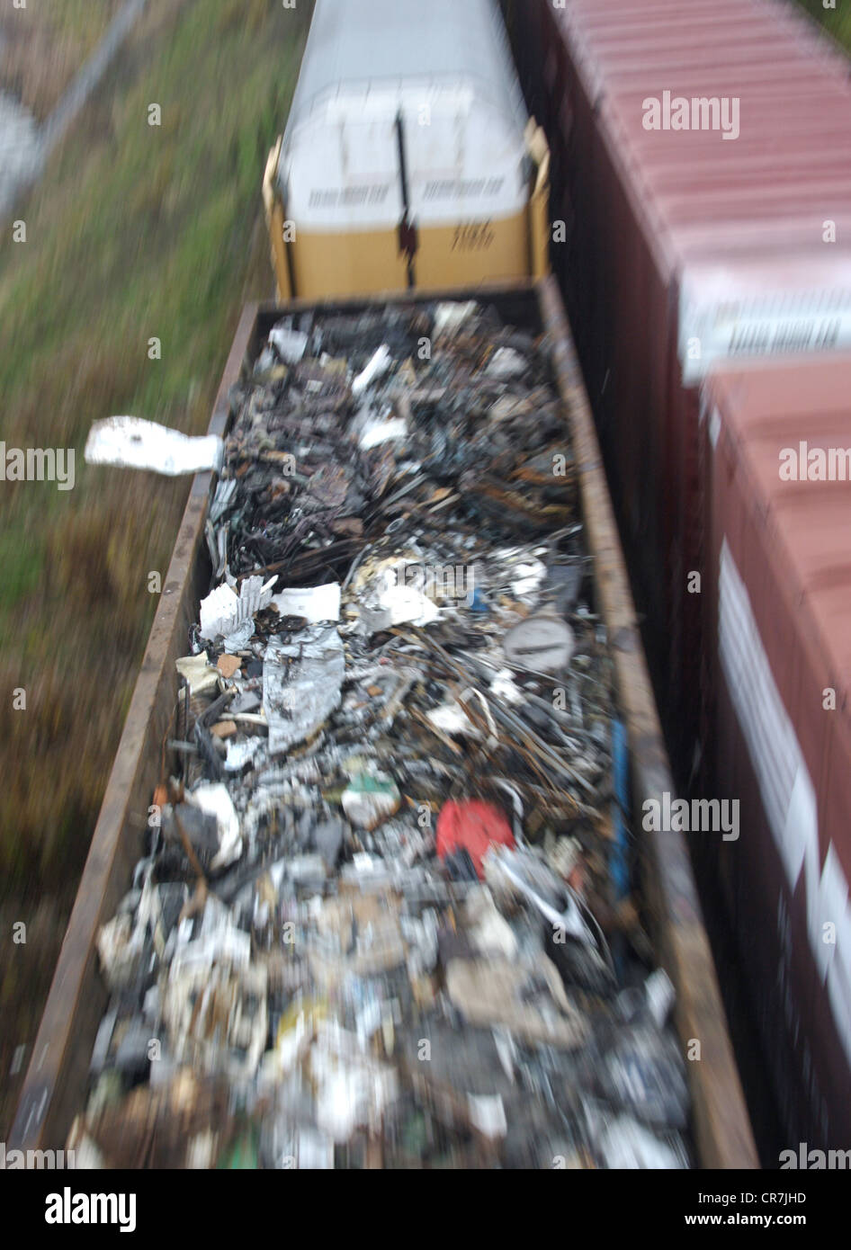 Scrap metal train car hi-res stock photography and images - Alamy