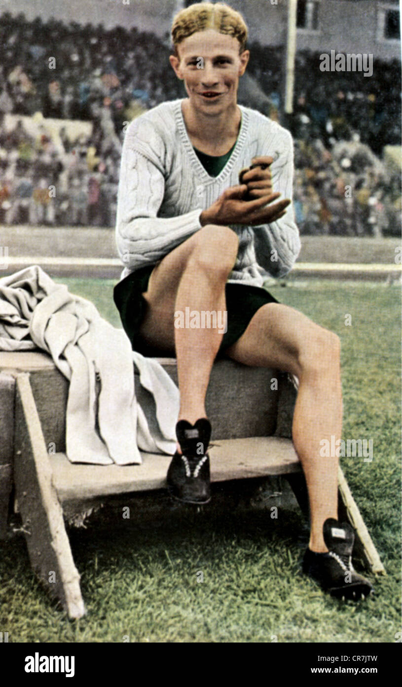Lovelock, John "Jack", 5.1.1910 - 20.12.1949, New Zealand athlete, full ...