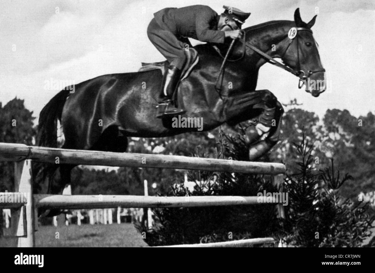 German military officer and horse rider Black and White Stock Photos ...