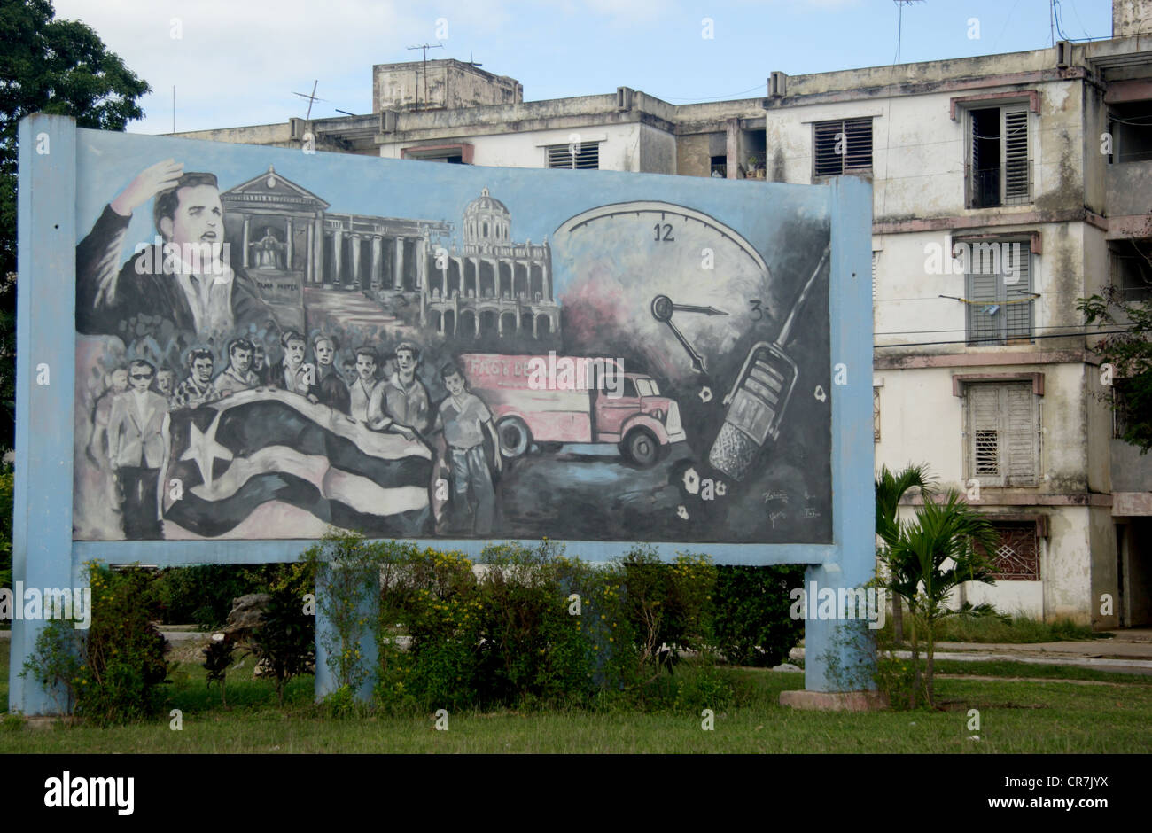 Political mural in Cuba Stock Photo - Alamy