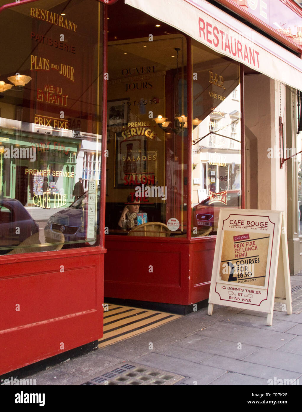 Cafe Rouge restaurant Milsom street Bath Somerset Stock Photo - Alamy