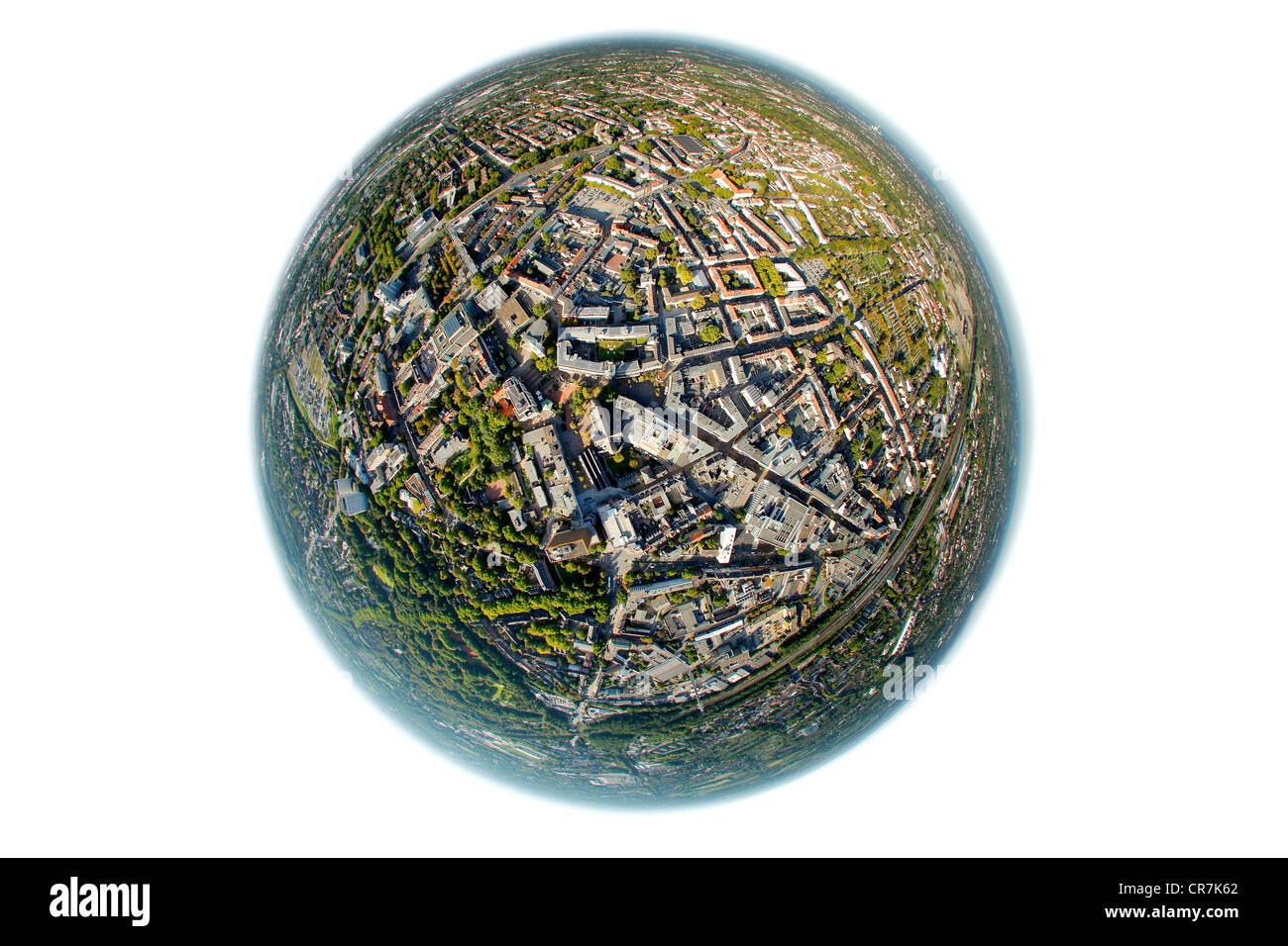 Aerial view european town Cut Out Stock Images & Pictures - Alamy