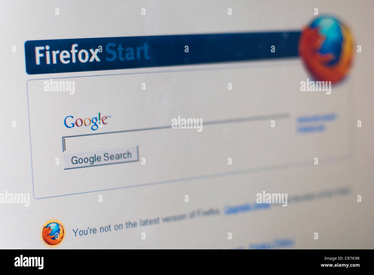 Firefox, Google start page photographed on a computer screen Stock ...