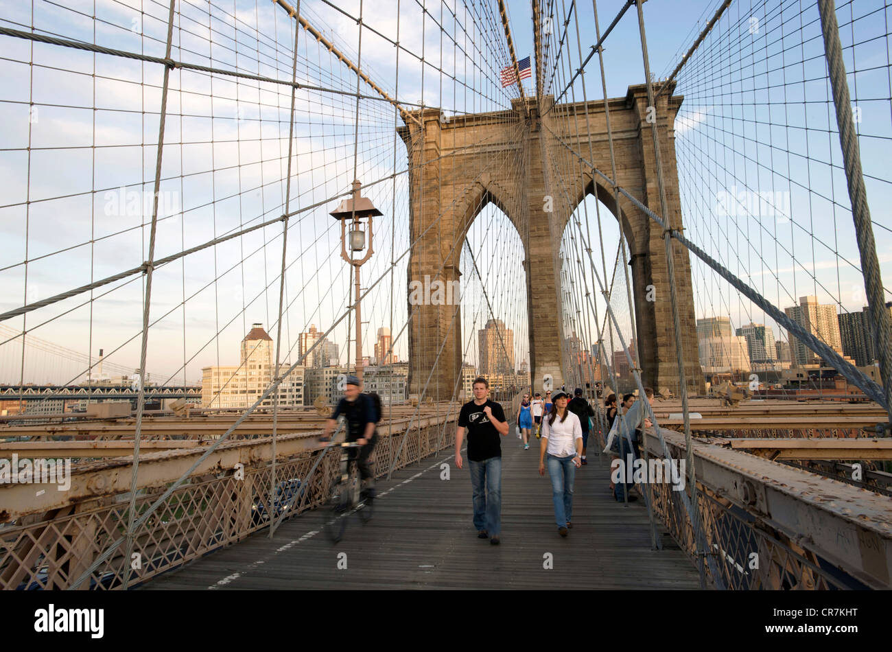United States, New York, Manhattan, Brooklyn Bridge Stock Photo - Alamy
