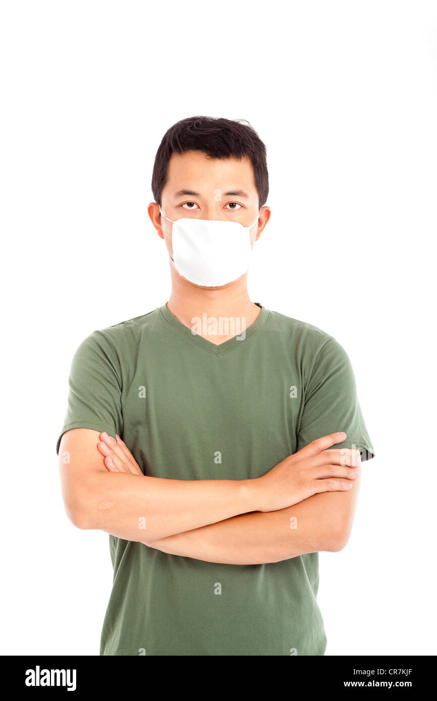 man wearing a face mask Stock Photo - Alamy