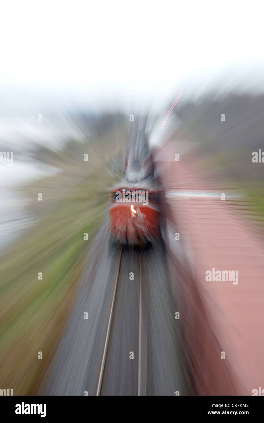 Train with motion blur Stock Photo - Alamy