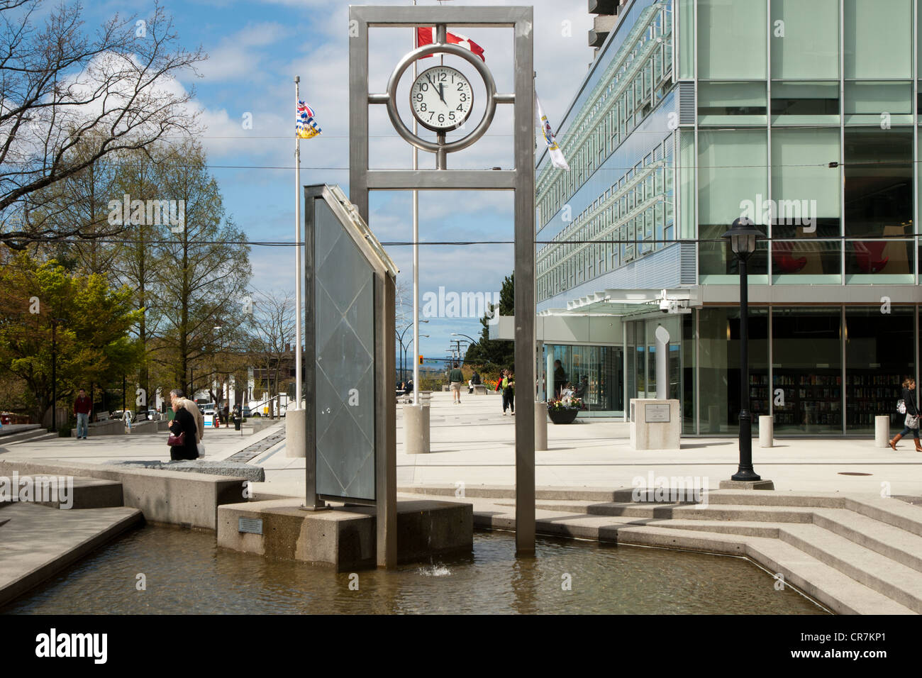 Library Square in North Vancouver, British Columbia, a public space ...