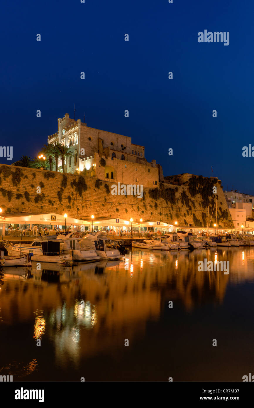 Spain, Balearic Islands, Menorca, Ciutadella, Historic Old Harbour and ...
