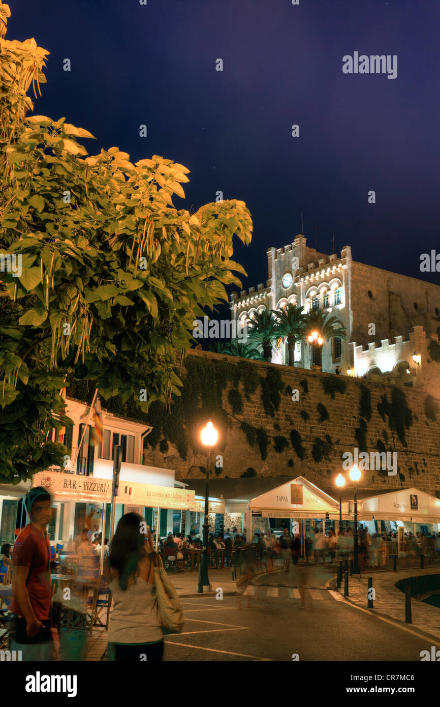 Spain, Balearic Islands, Menorca, Ciutadella, Historic Old Harbour and ...