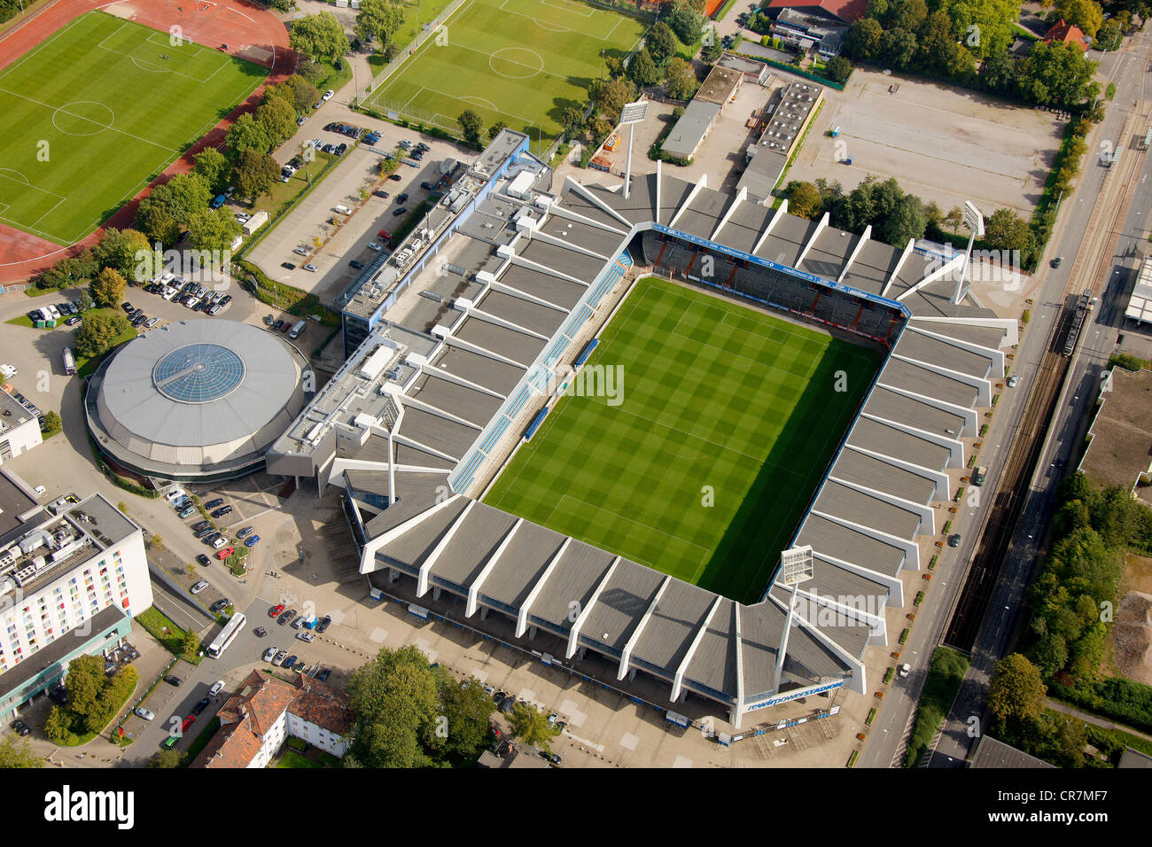 Aerial view, Rewirpowerstadion, Ruhrstadion, stadium of VfL Bochum ...