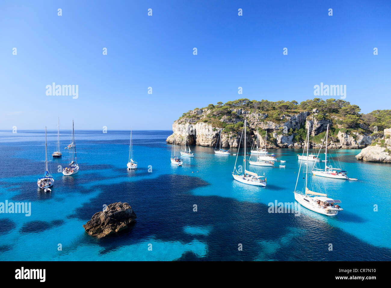 Spain, Balearic Islands, Cala Macarella Beach Stock Photo - Alamy