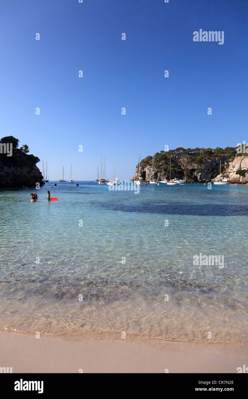 Spain, Balearic Islands, Cala Macarella Beach Stock Photo - Alamy