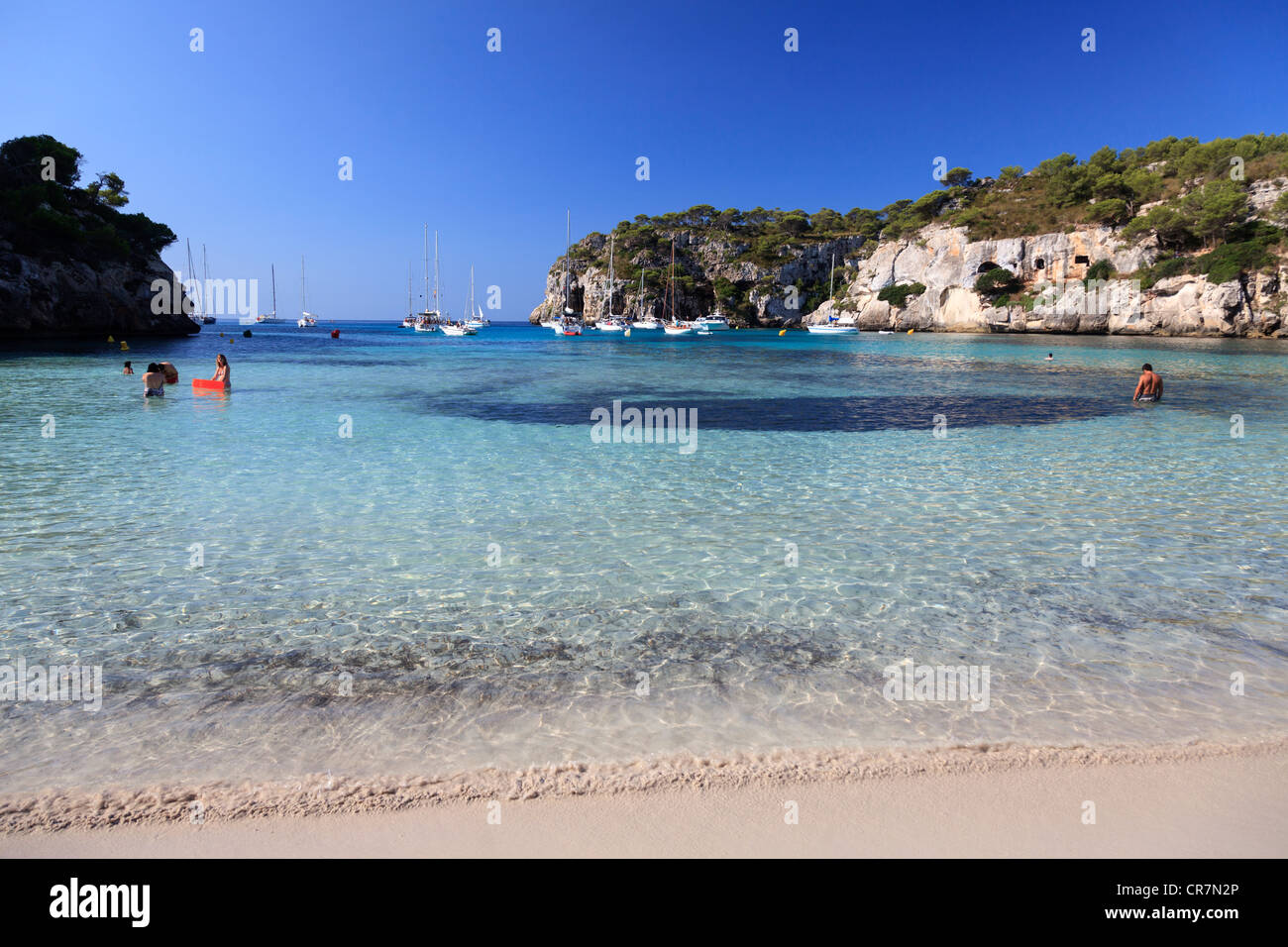 Spain, Balearic Islands, Cala Macarella Beach Stock Photo - Alamy