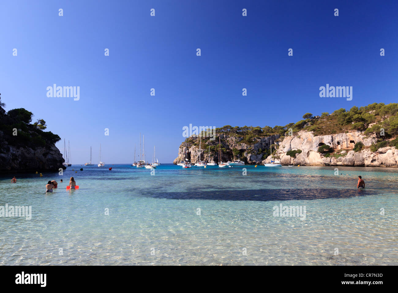 Spain, Balearic Islands, Cala Macarella Beach Stock Photo - Alamy