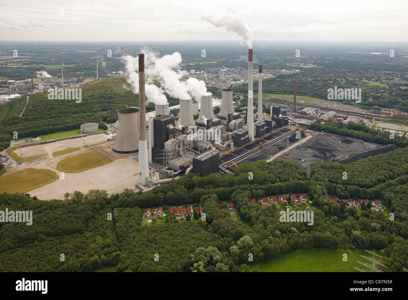 Aerial photo of the scholven power plant hi-res stock photography and ...