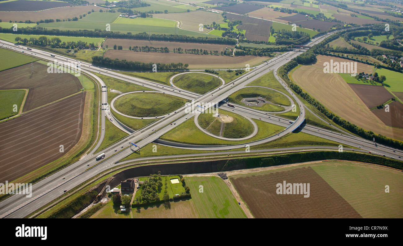Aerial view, ADAC monument to honour the Yellow Angels, artist Alex ...