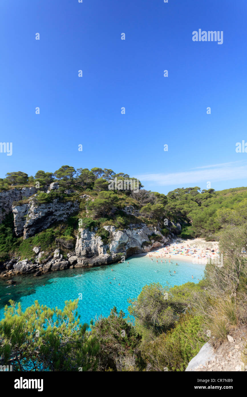 Spain, Balearic Islands, Cala Macarelleta Beach Stock Photo - Alamy