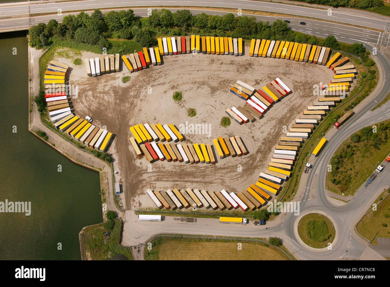 Aerial view container depot hi-res stock photography and images - Alamy