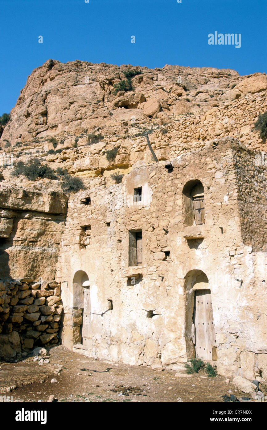 Tunisia, Southern region, Douiret, Berber village near Tataouine Stock ...