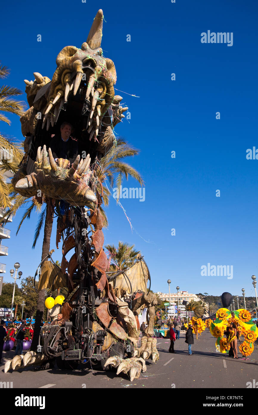 France, Alpes Maritimes, Nice, Carnival 2010, parade of the Flower ...