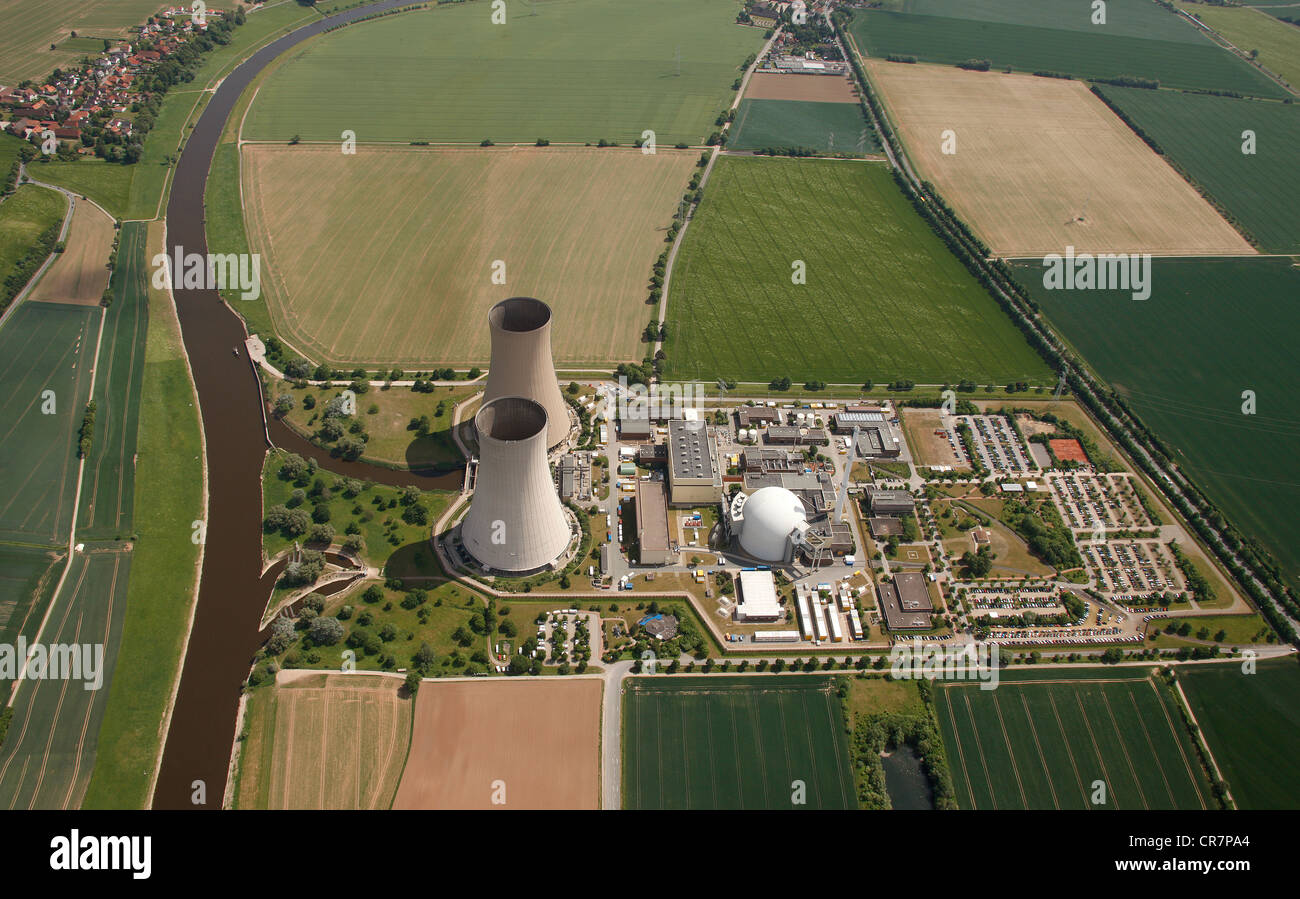 Grohnde nuclear power plant aerial hi-res stock photography and images ...
