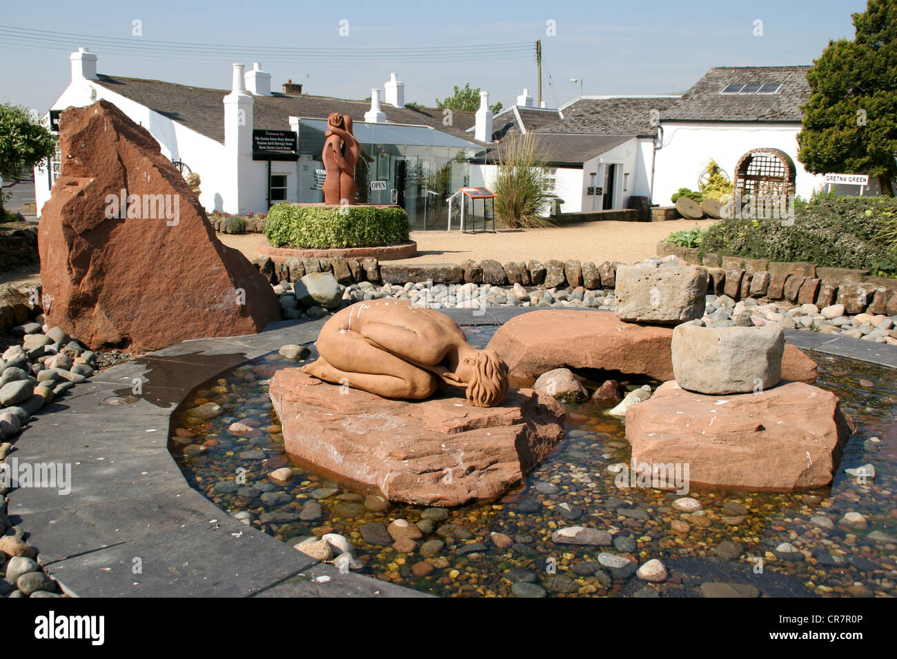Pool with distressed love and lovers Gretna Green Dumfries & Galloway ...