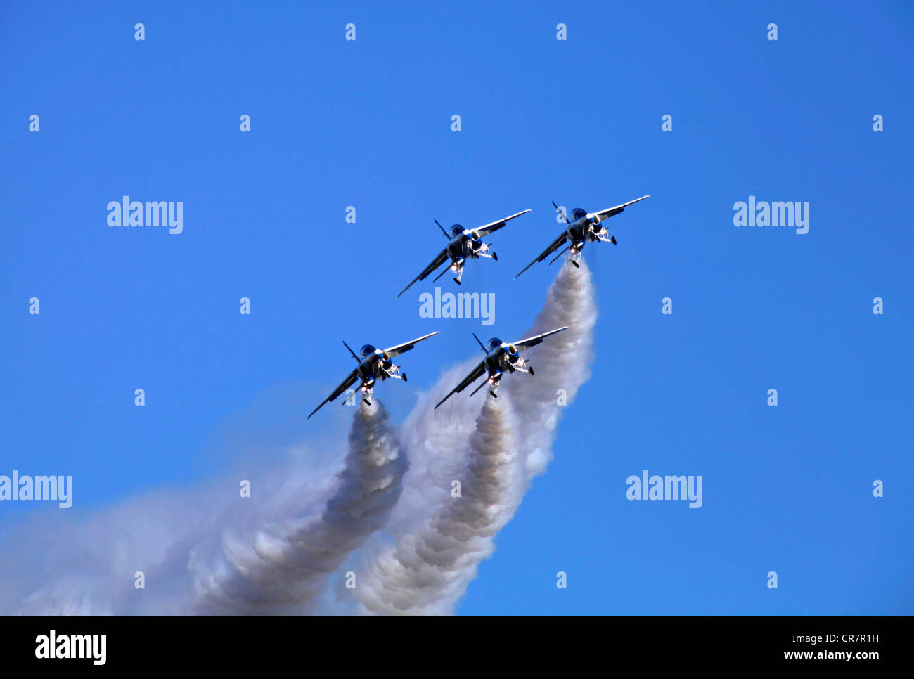 The Blue Impulse aerobatic demonstration team of the Japan Air Self ...
