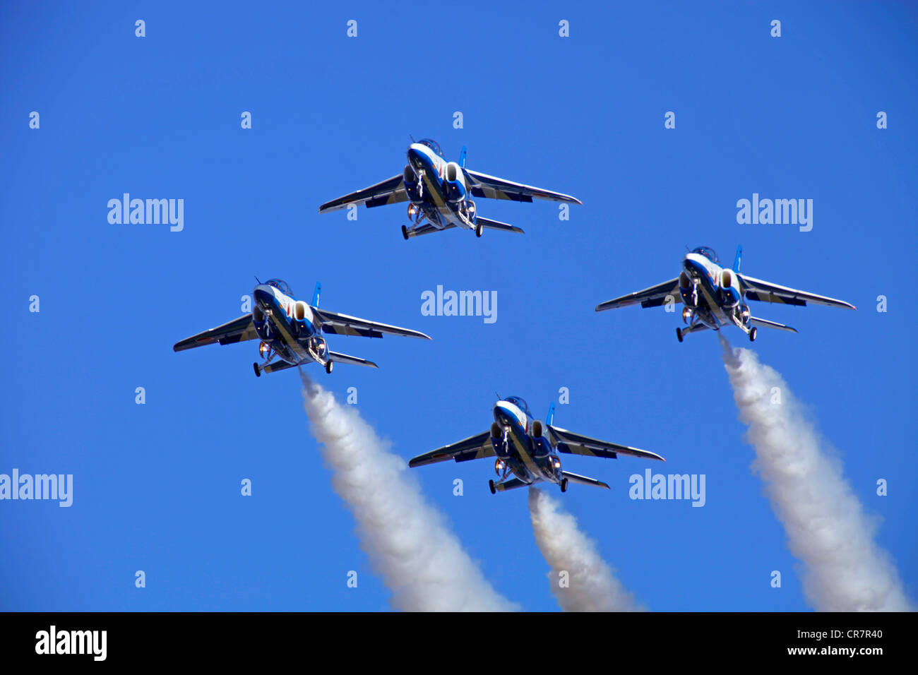 The Blue Impulse aerobatic demonstration team of the Japan Air Self ...