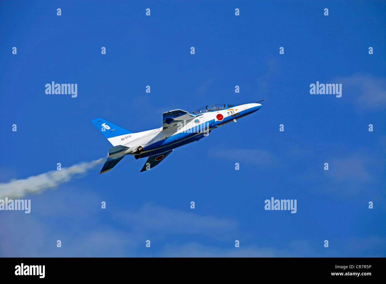 The Blue Impulse aerobatic demonstration team of the Japan Air Self ...