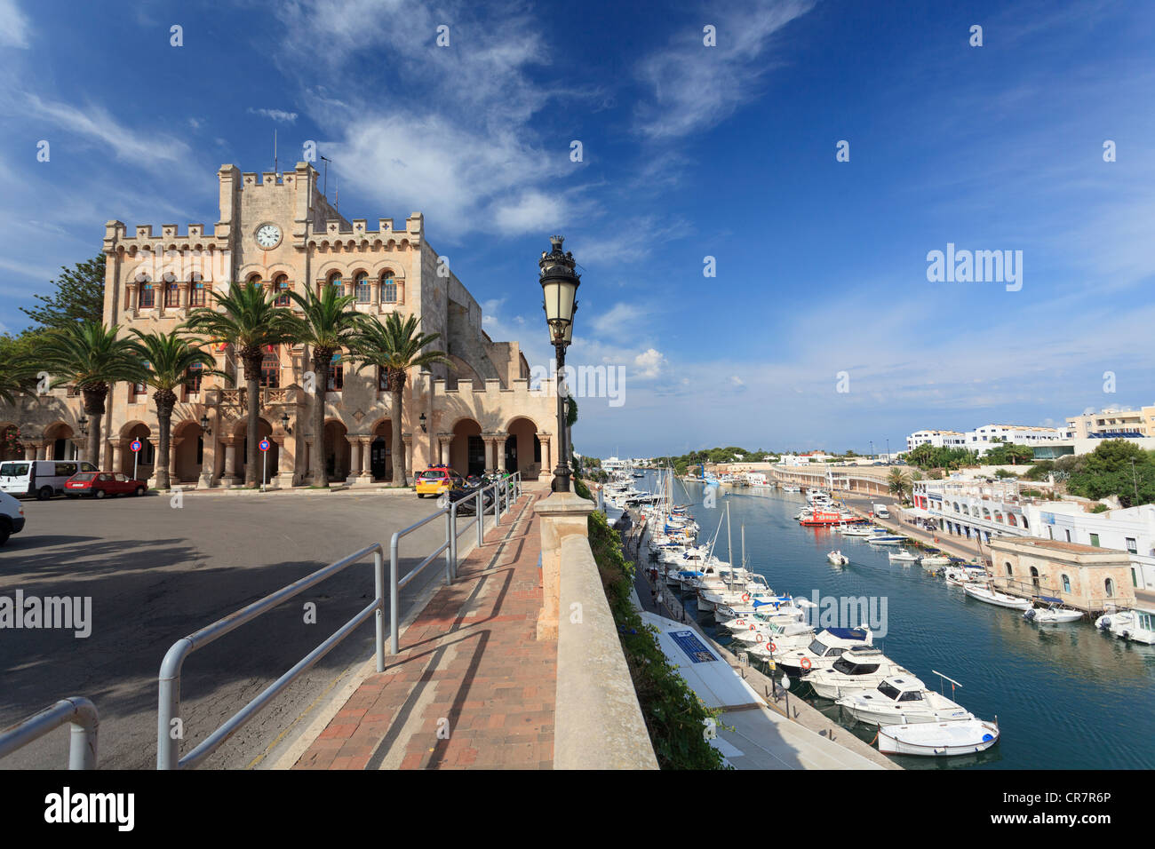 Spain, Balearic Islands, Menorca, Ciutadella, Historic Old Harbour and ...