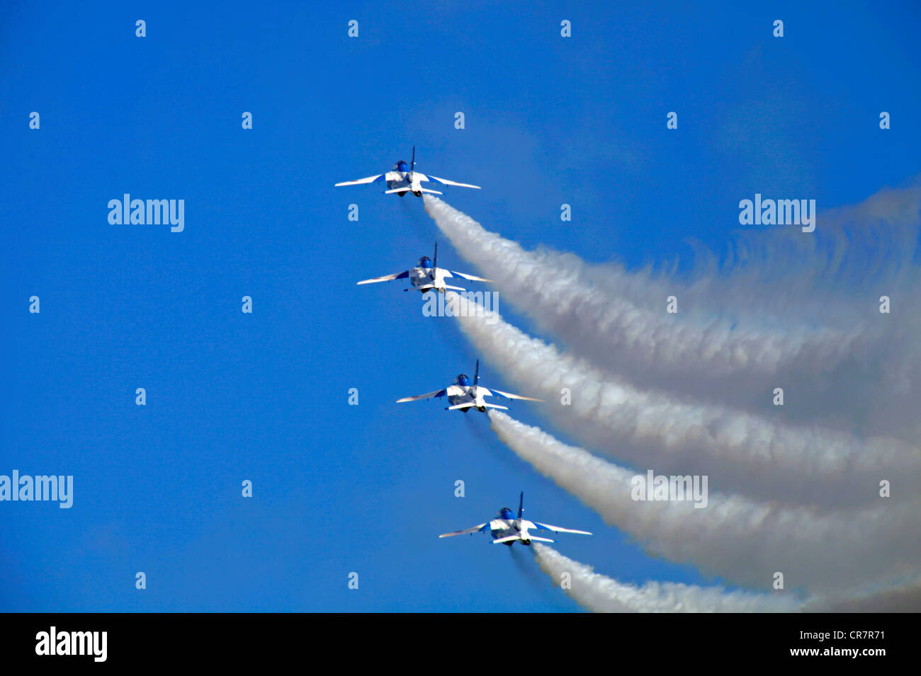 The Blue Impulse aerobatic demonstration team of the Japan Air Self ...