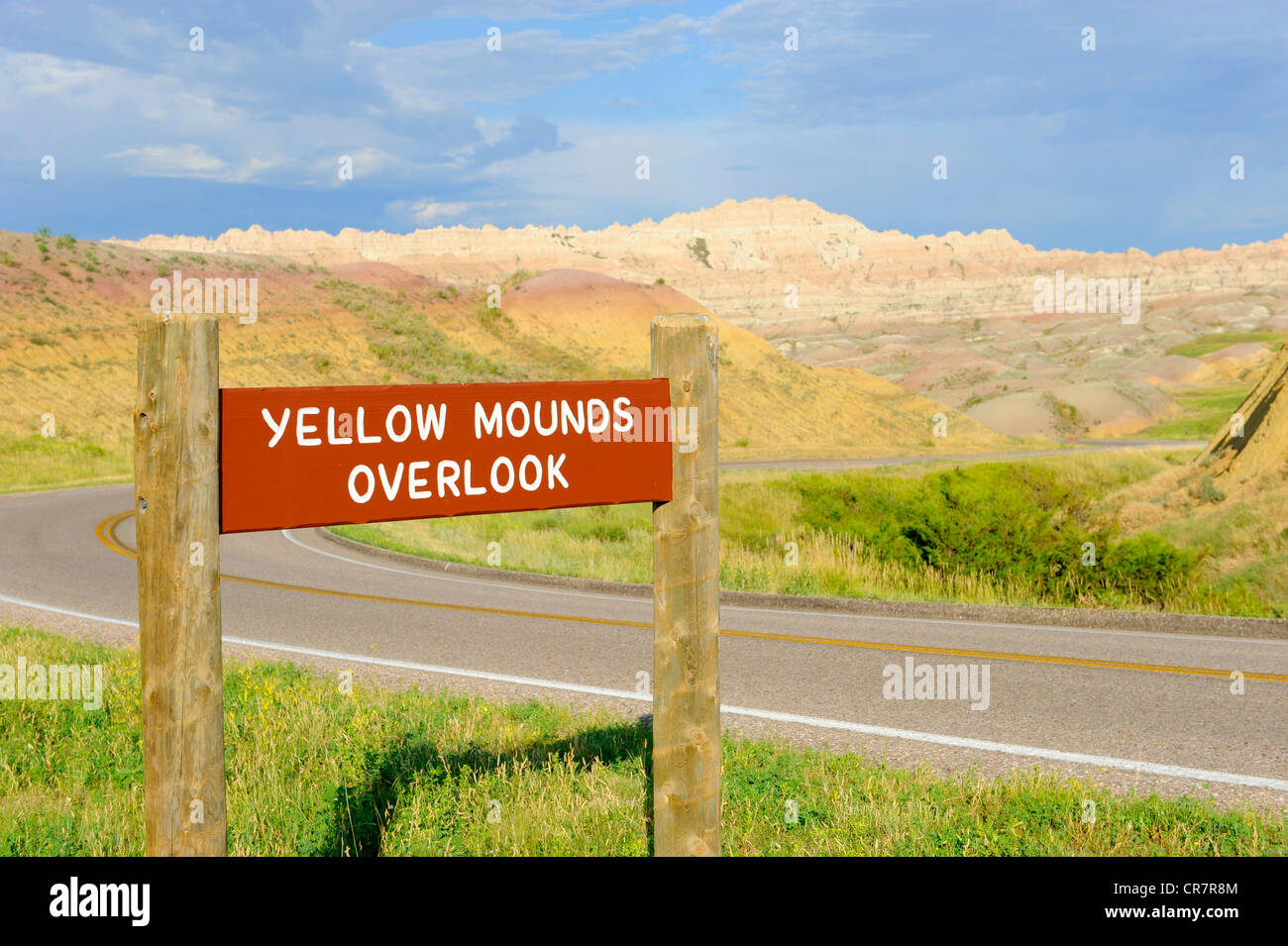 Yellow Mounds Overlook Needles Highway 87 Badlands National Park South ...