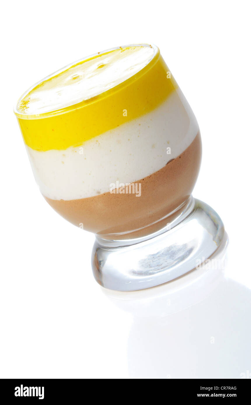 colored jelly in a glass isolated on white background Stock Photo - Alamy