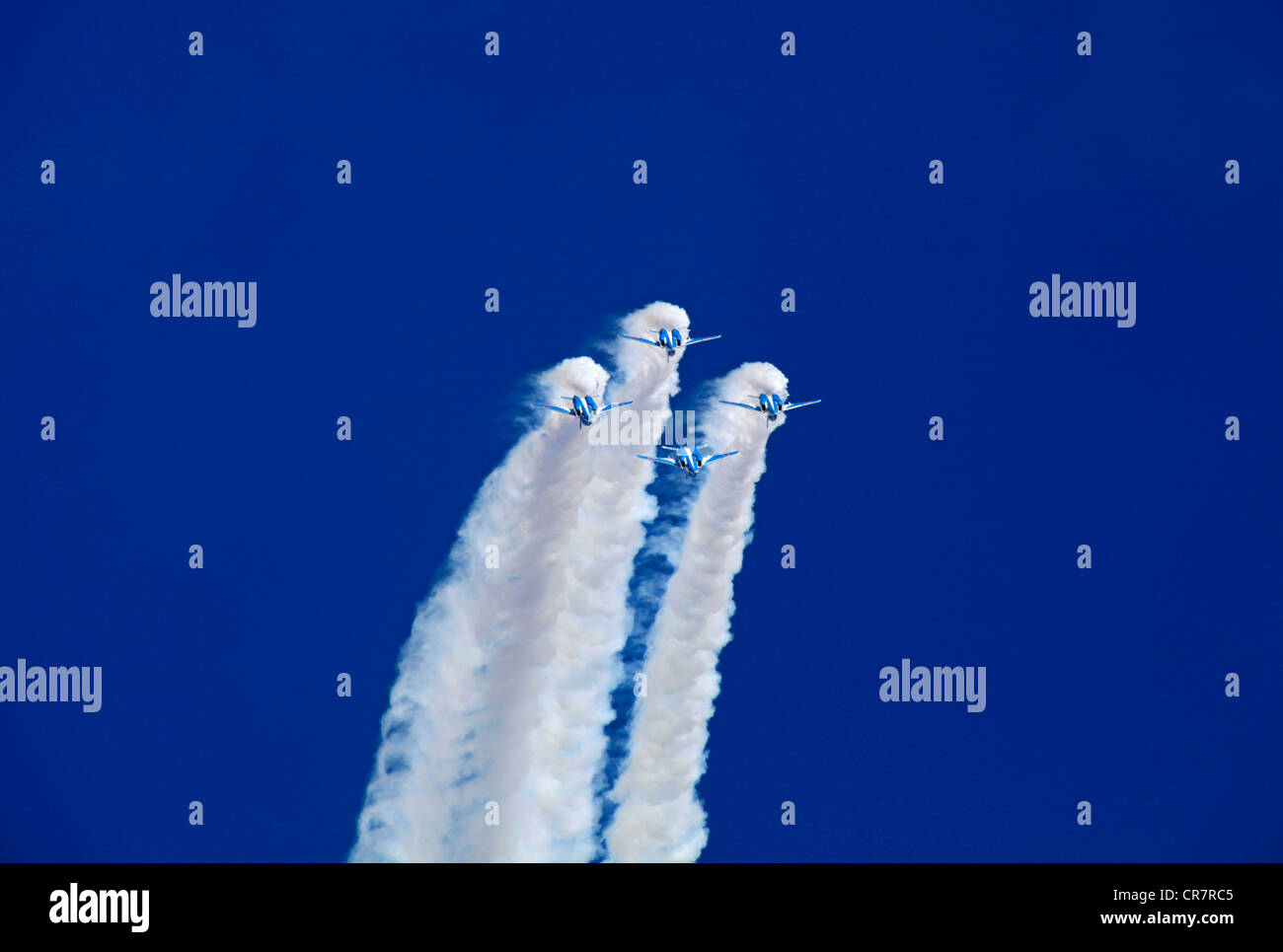 The Blue Impulse aerobatic demonstration team of the Japan Air Self ...
