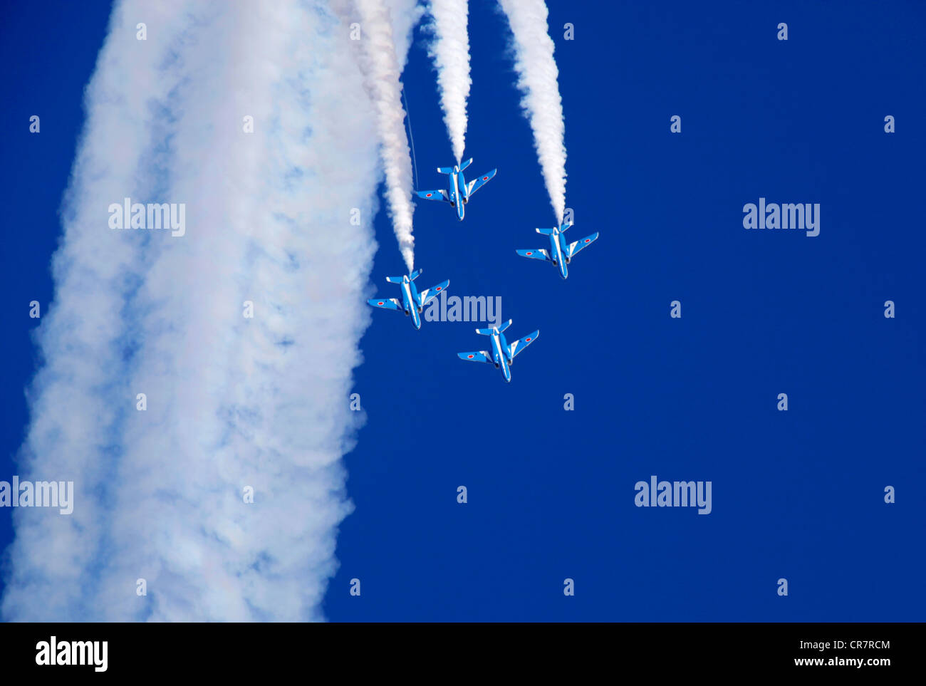 The Blue Impulse aerobatic demonstration team of the Japan Air Self ...