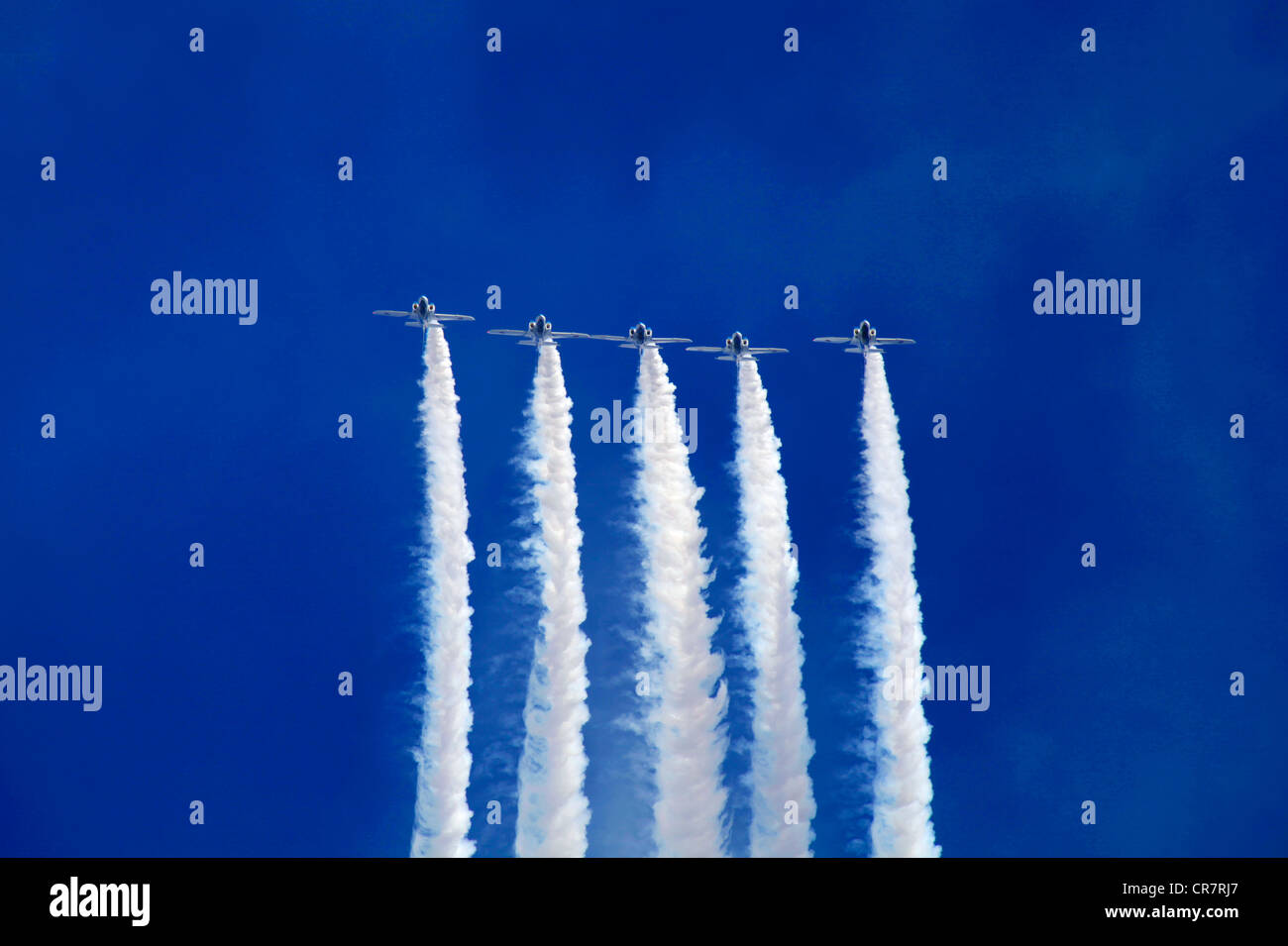 The Blue Impulse aerobatic demonstration team of the Japan Air Self ...