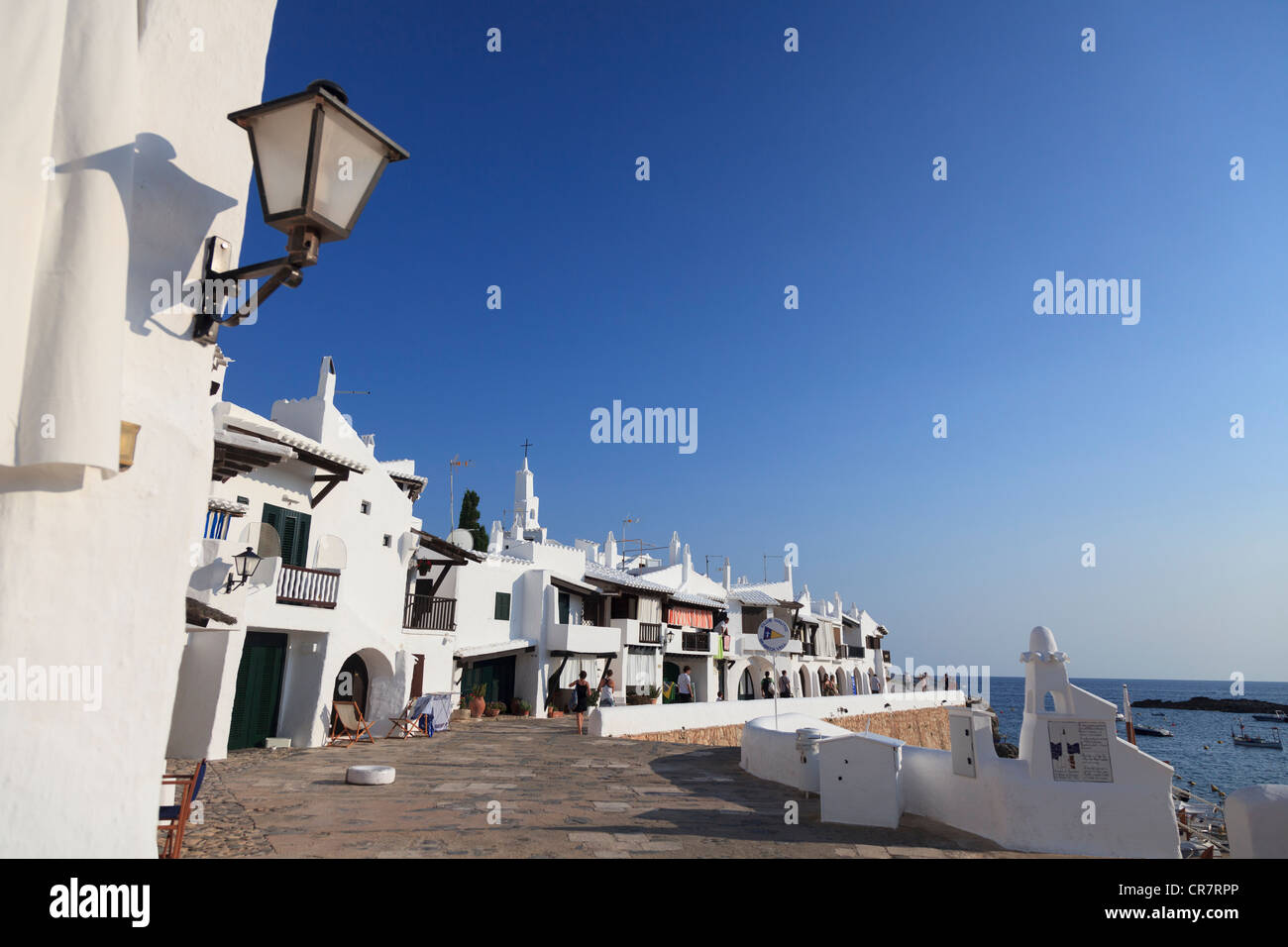 Spain, Balearic Islands, Menorca, Fishing Village of Binibequer Vell ...