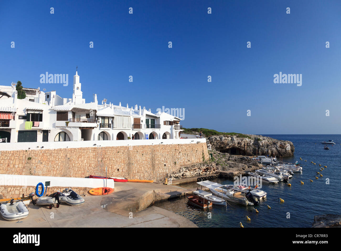 Spain, Balearic Islands, Menorca, Fishing Village of Binibequer Vell ...