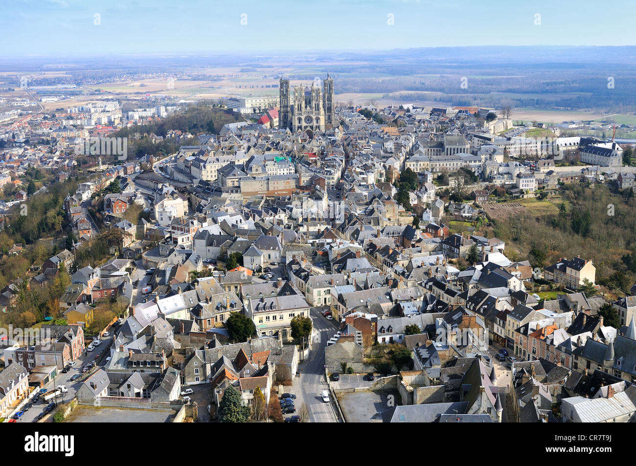 France, Aisne, Laon (aerial view Stock Photo - Alamy