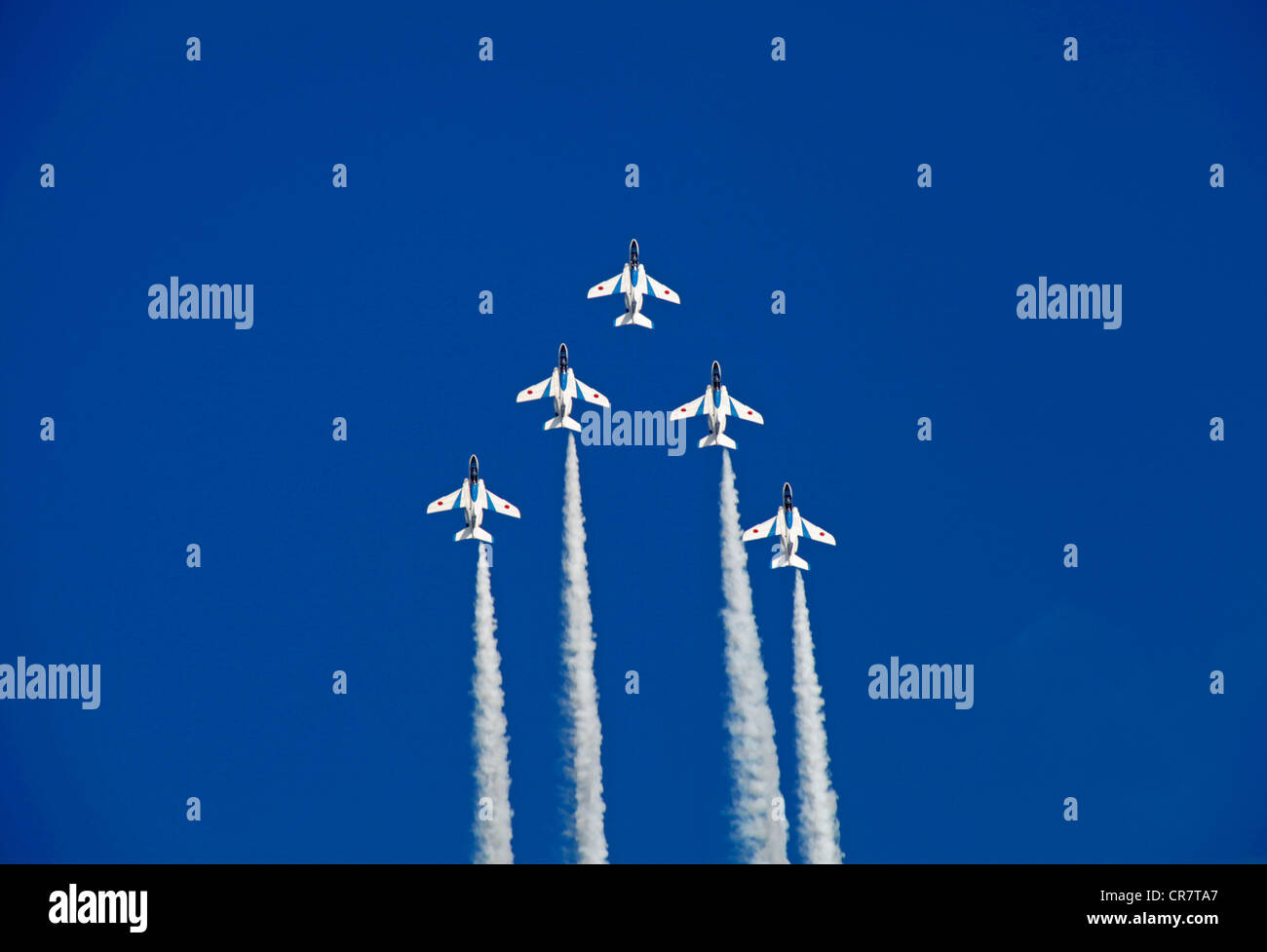 The Blue Impulse aerobatic demonstration team of the Japan Air Self ...