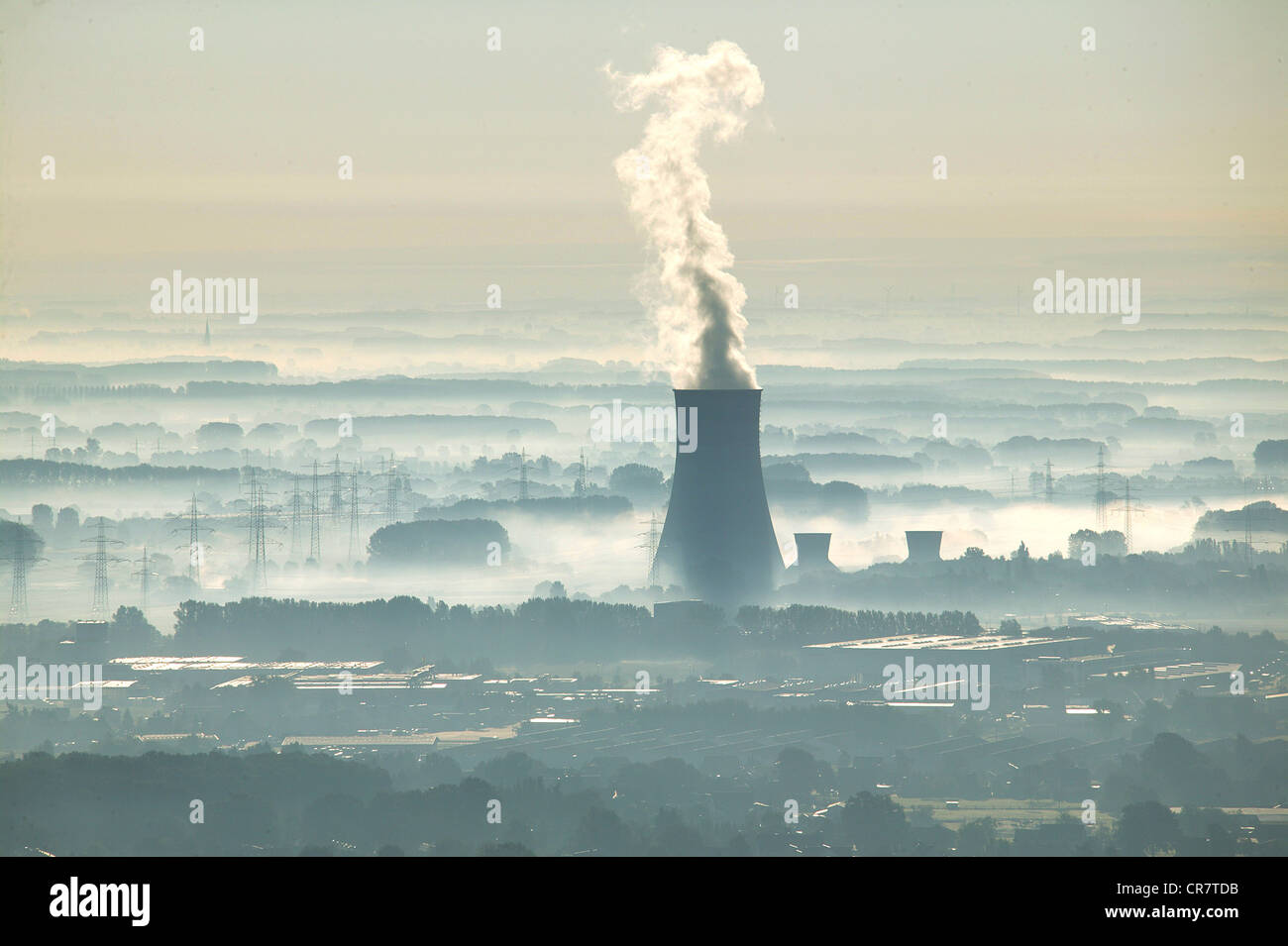 Aerial view, former THTR-300 Nuclear Power Plant, today Westfalen coal ...