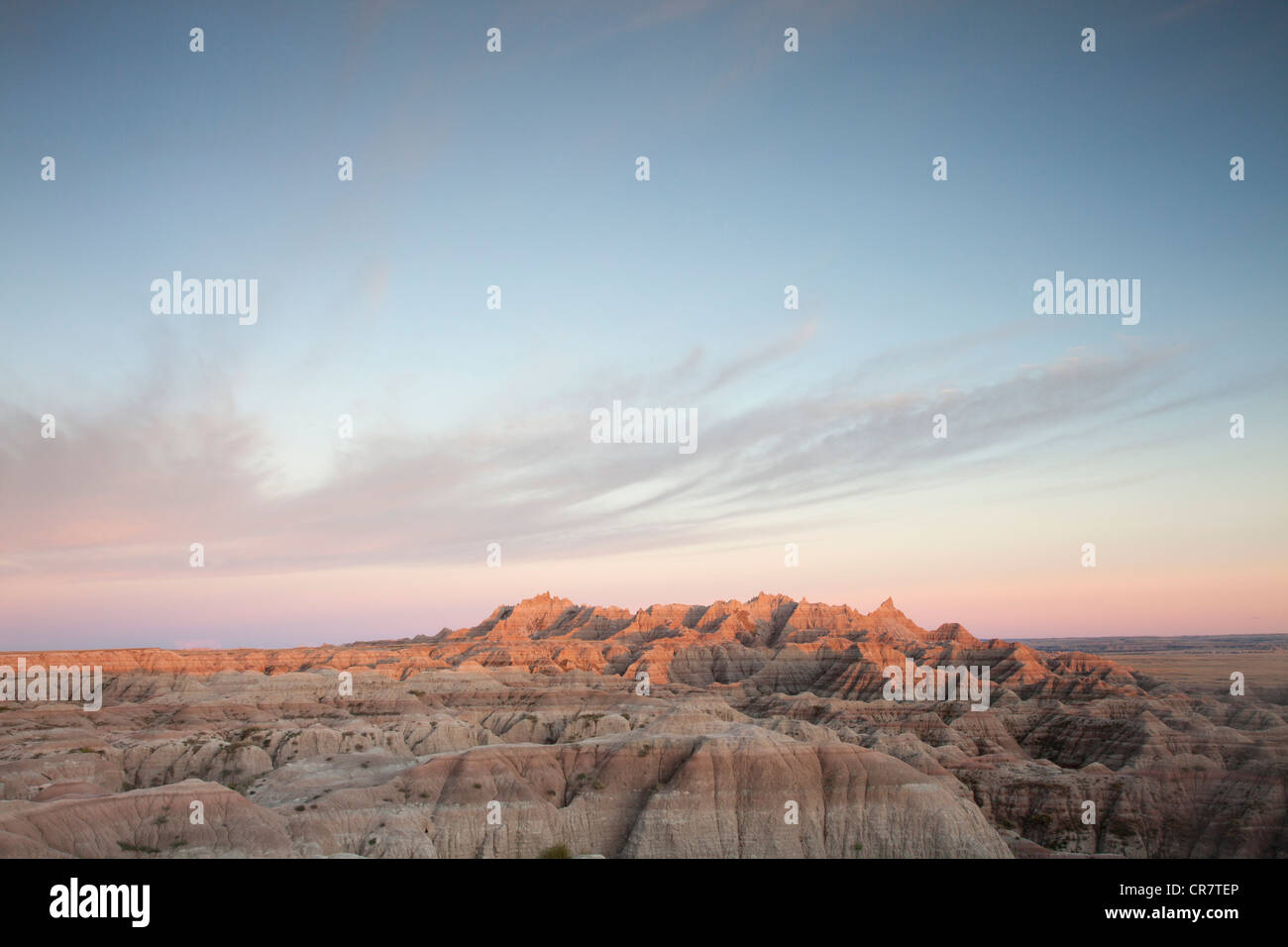 Sunset in Badlands National Park, South Dakota Stock Photo - Alamy