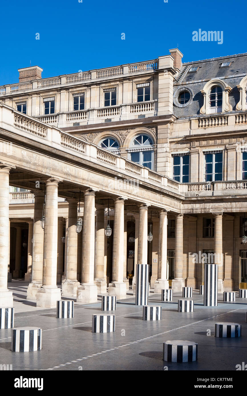 France, Paris, Palais Royal, Buren's Columns Stock Photo - Alamy