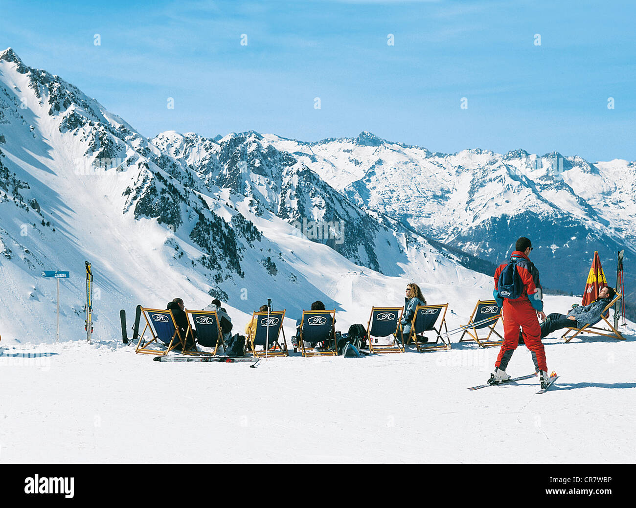 France, Hautes Pyrenees, La Mongie Tourmalet, ski resort Stock Photo ...
