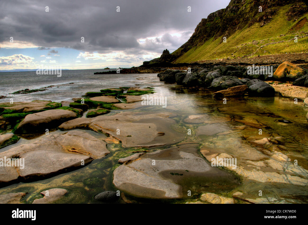 a landscape of camas mor bay isle of muck with a interesting foreground ...