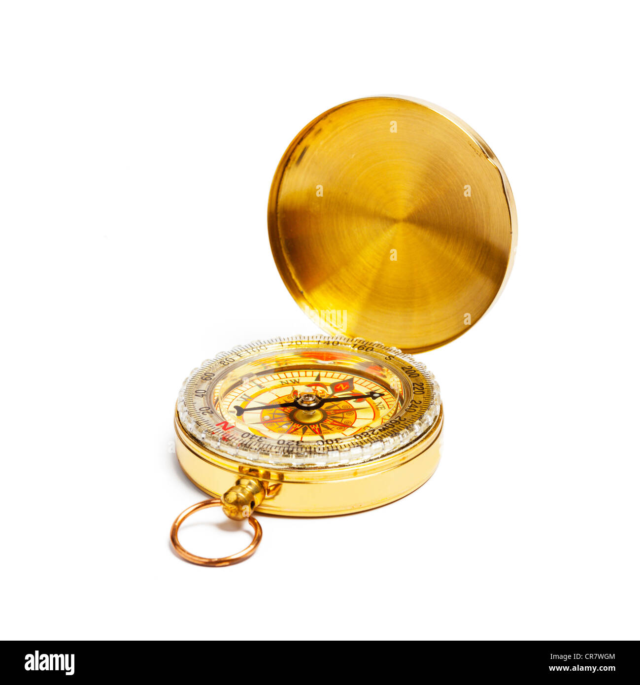 Old fashioned brass compass Cut Out Stock Images & Pictures - Alamy