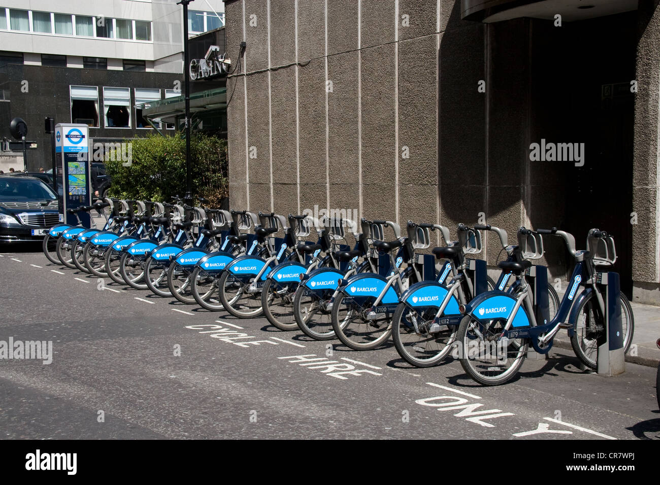 TFL Transport for London cycles and racks Chelsea Stock Photo - Alamy