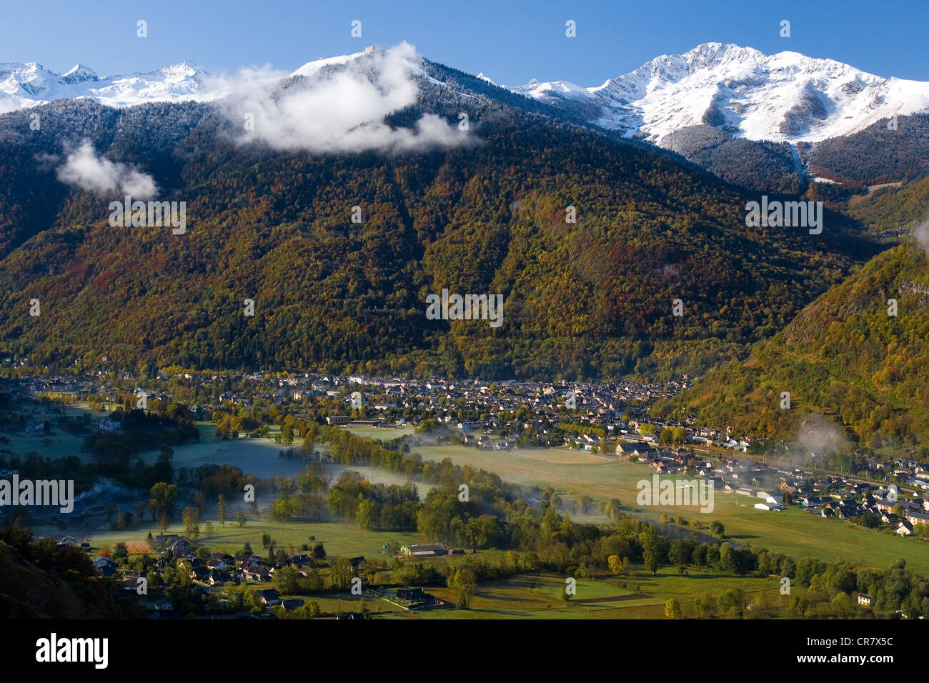 France, Haute Garonne, Bagneres de Luchon, Superbagneres and the ...