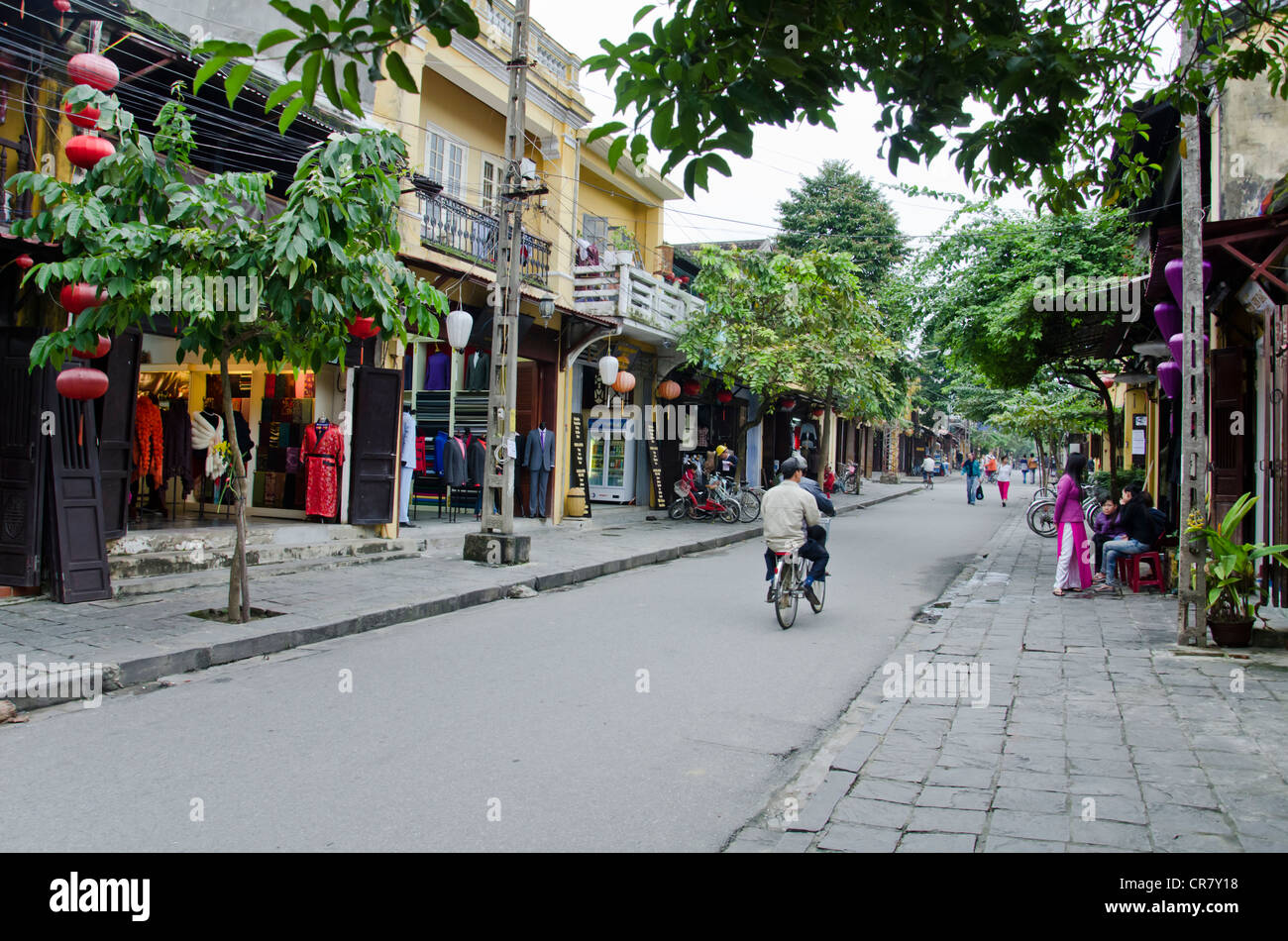Street view in Hoi An Vietnam Stock Photo - Alamy